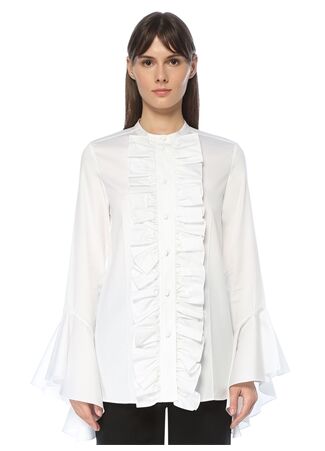 Khaite Kadın Beyaz Fırfır Detaylı Gömlek S EU