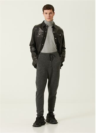 Isabel Benenato Erkek Antrasit Beli Kordonlu Yün Pantolon Gri S EU Isabel Benenato Erkek Antrasit Beli Kordonlu Yün Pantolon Gri S EU