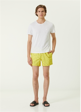 Beymen Club Erkek Sarı Beli Kordonlu Kuş Desenli Mayo S