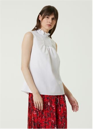 Erdem Kadın Beyaz Fırfırlı Yaka Detaylı Bluz 8 US Erdem Kadın Beyaz Fırfırlı Yaka Detaylı Bluz 8 US