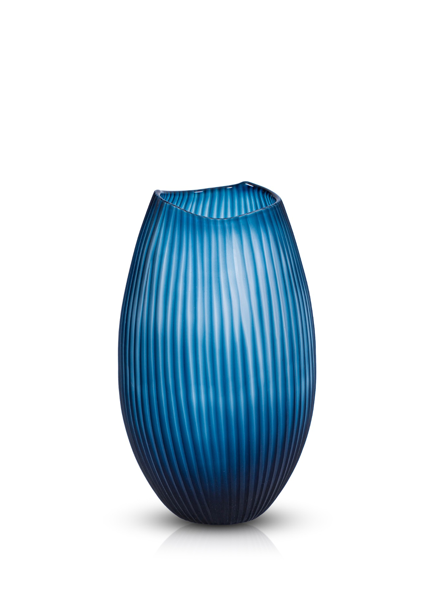 Wanelli - Serenity Matte Blue Glass Vase 29 x 17 cm