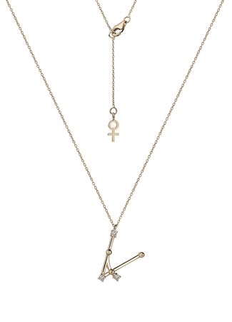 Her Story Kadın Galaxy V Harf Detaylı Altın Rengi Kolye Pembe EU Her Story Kadın Galaxy V Harf Detaylı Altın Rengi Kolye Pembe EU