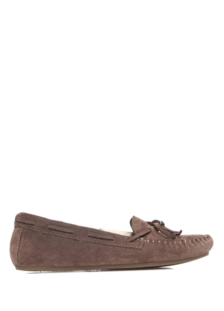 Beymen Collection Kadın Pantofla Vizon Bağcık Detaylı Süet Ev Ayakka Bej 36 Beymen Collection Kadın Pantofla Vizon Bağcık Detaylı Süet Ev Ayakka Bej 36