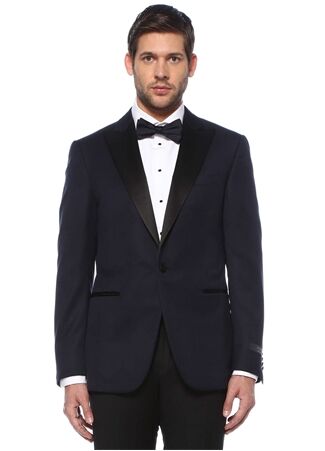 Pal Zileri Erkek Lacivert Kırlangıç Yaka Yün Ceket 54 IT