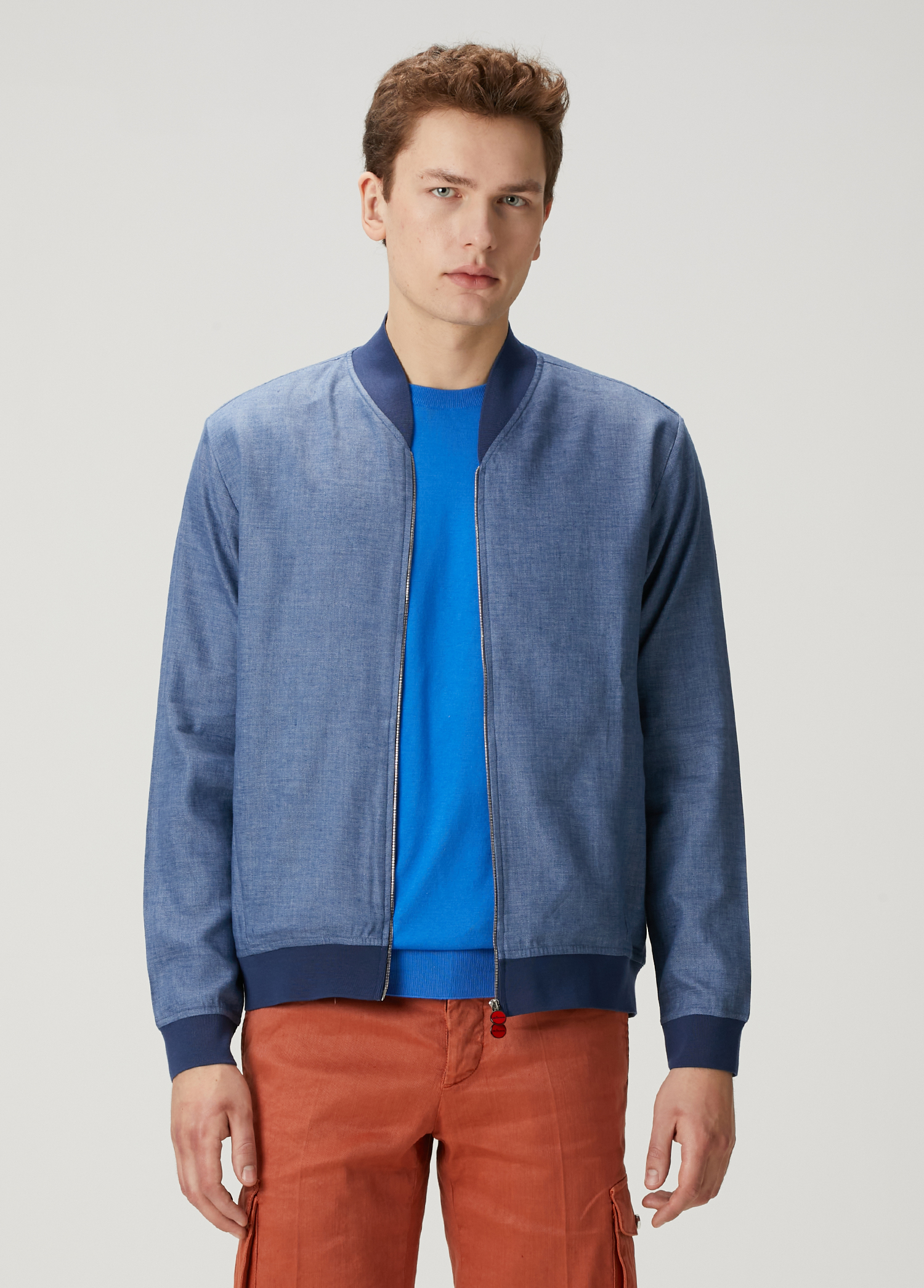 Kiton Mavi Erkek Mavi Keten Hırka 1695036 | Beymen