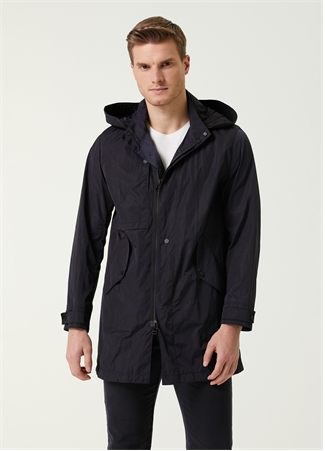 Network Erkek Oversize Fit Lacivert Kapüşonlu Pardösü 46 EU Network Erkek Oversize Fit Lacivert Kapüşonlu Pardösü 46 EU