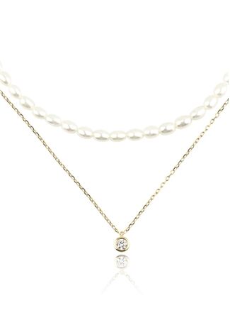 Lulu Jewelery Kadın Lori Pearl Gümüş Rengi Kolye Altın EU Lulu Jewelery Kadın Lori Pearl Gümüş Rengi Kolye Altın EU