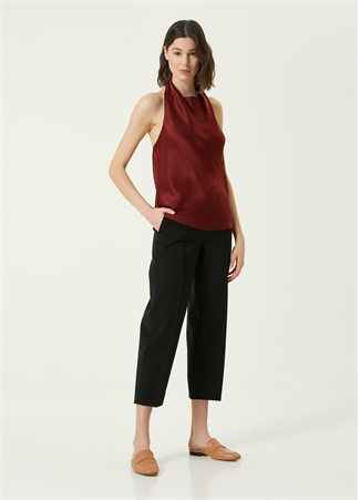 Vince Kadın Pintuck Tapered Siyah Pantolon 6 US