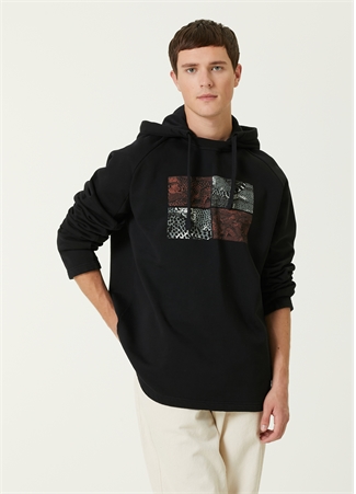 Kenzo Erkek Siyah Kapüşonlu Baskılı Sweatshirt S EU Kenzo Erkek Siyah Kapüşonlu Baskılı Sweatshirt S EU