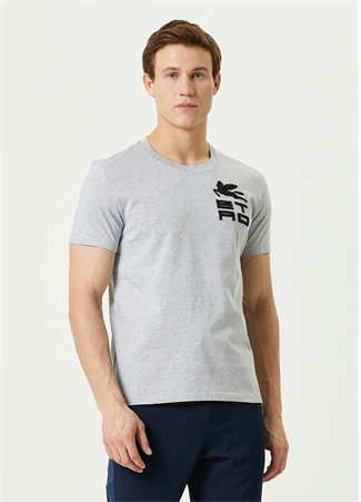 Etro Erkek Gri Bisiklet Yaka Logolu T-shirt S EU Etro Erkek Gri Bisiklet Yaka Logolu T-shirt S EU
