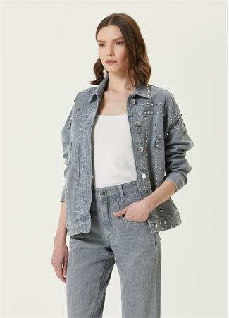 Deep Six Jeans Kadın Penelope Regular Fit Gri İşlemeli Jean Ceket L Eu Deep Six Jeans Kadın Penelope Regular Fit Gri İşlemeli Jean Ceket L Eu