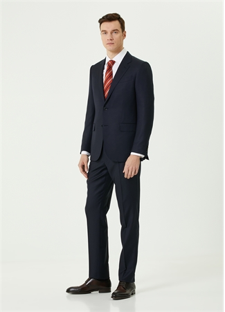 Zegna Erkek Lacivert Yün Takım Elbise 48 It Zegna Erkek Lacivert Yün Takım Elbise 48 It