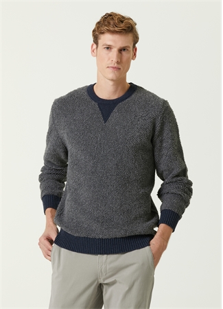 Beymen Collection Erkek Lacivert Dokulu Yün Triko S EU Beymen Collection Erkek Lacivert Dokulu Yün Triko S EU