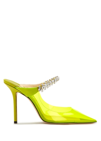 Jimmy Choo Kadın Bing Neon Sarı Topuklu Terlik 36 EU Jimmy Choo Kadın Bing Neon Sarı Topuklu Terlik 36 EU