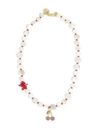 Beymen Club Kadın Kiraz Taç Uçlu Sedef Boncuklu Kolye Kırmızı EU Beymen Club Kadın Kiraz Taç Uçlu Sedef Boncuklu Kolye Kırmızı EU