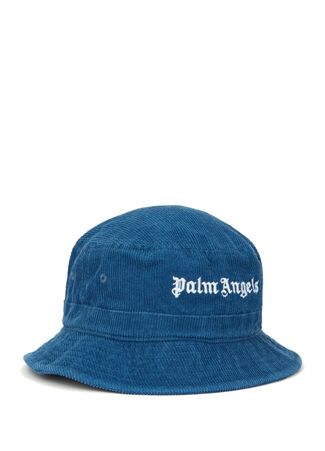 Palm Angels Kadın Mavi Logo Nakışlı Şapka EU Palm Angels Kadın Mavi Logo Nakışlı Şapka EU