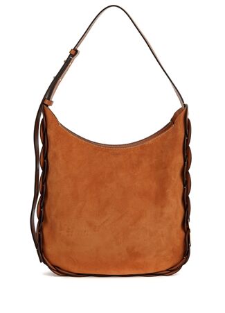 Chloe Kadın Taba Kenarları Örgü Dokulu Deri Omuz Çantası Turuncu EU Chloe Kadın Taba Kenarları Örgü Dokulu Deri Omuz Çantası Turuncu EU