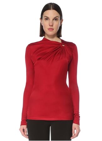 Isabel Marant Kadın Kırmızı Drapeli Bluz 34 FR