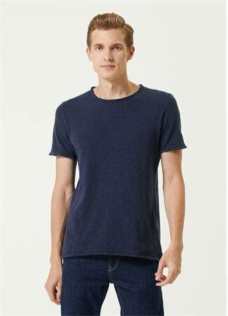 American Vintage Erkek Sonoma Lacivert Basic T-shirt S EU