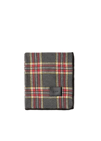 Beymen Hediye Füme Kırmızı Ekoseli Logolu Battaniye