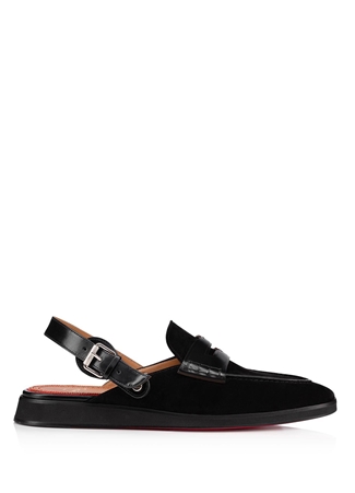 Christian Louboutin Erkek Tricoto Siyah Süet Sandalet 43 EU Christian Louboutin Erkek Tricoto Siyah Süet Sandalet 43 EU