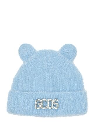 Gcds Kadın Mavi Kulak Figürlü Logolu Bere EU