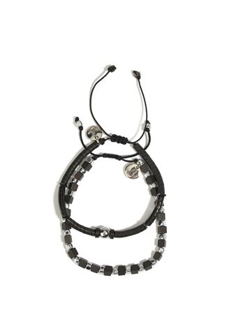 Beymen Club Erkek Siyah Top Detaylı Taşlı İkili Bileklik EU Beymen Club Erkek Siyah Top Detaylı Taşlı İkili Bileklik EU