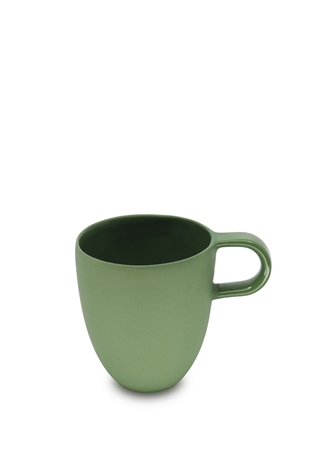 Modesign Studio Yeşil El Yapımı Küçük Boy Kulplu Porselen Bardak