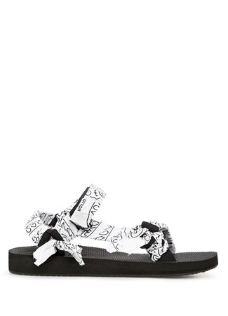 Arizona Love Kadın Beyaz Şal Desenli Sandalet 36 EU