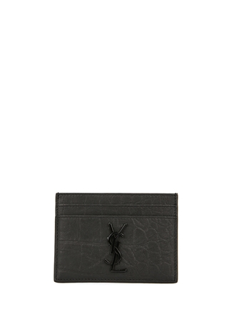 Erkek Siyah Krokodil Dokulu Deri Kartlık Eu