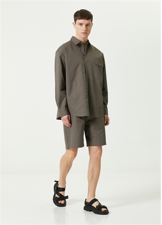 Isabel Benenato Erkek Haki Beli Kordonlu Bermuda 50 IT Isabel Benenato Erkek Haki Beli Kordonlu Bermuda 50 IT