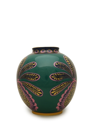 La Doublej Bubble Yeşil Porselen Vazo Çok Renkli