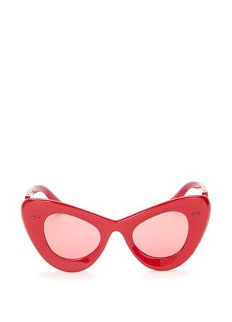 Valentino Kadın Kırmızı Cat-Eye Formlu Güneş Gözlüğü 46 EU