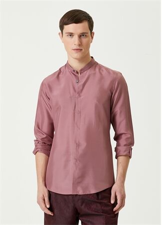 Pal Zileri Erkek Pembe Hakim Yaka İpek Gömlek 40 IT