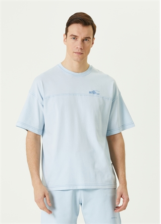 Fifty Pieces Erkek Mavi Dikiş Detaylı Düşük Omuzlu T-shirt S EU Fifty Pieces Erkek Mavi Dikiş Detaylı Düşük Omuzlu T-shirt S EU