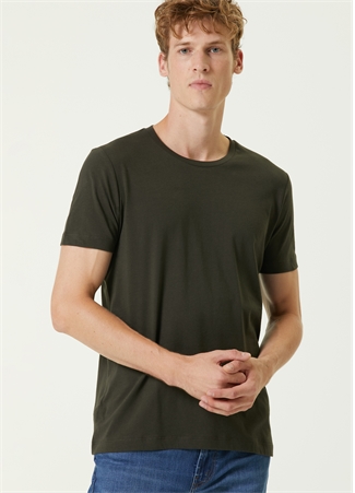 Beymen Collection Erkek Haki Bisiklet Yaka T-shirt S EU Beymen Collection Erkek Haki Bisiklet Yaka T-shirt S EU