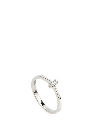 Collection Kadın Pırlantalı Altın Rengi Yüzük EU