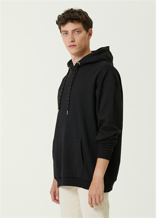 Les Deux Erkek Siyah Kapüşonlu Yazı Baskılı Sweatshirt S EU Les Deux Erkek Siyah Kapüşonlu Yazı Baskılı Sweatshirt S EU