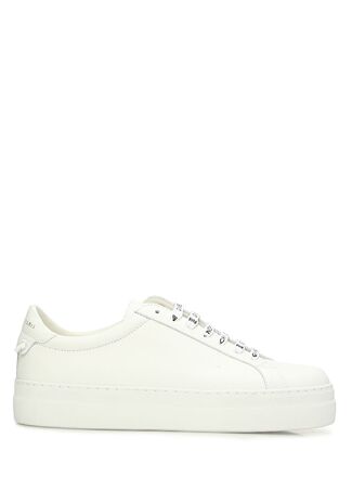 Givenchy Kadın Beyaz Logo Bağcıklı Deri Sneaker 36 EU
