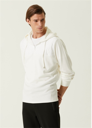 Network Erkek Slim Fit Ekru Kapüşonlu Sweatshirt Bej L EU Network Erkek Slim Fit Ekru Kapüşonlu Sweatshirt Bej L EU