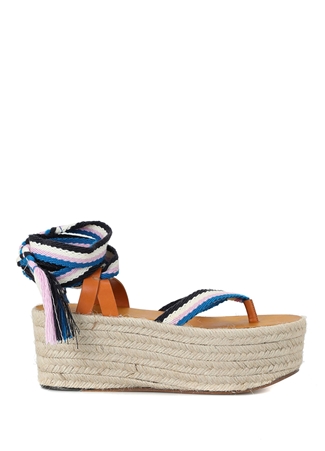 Isabel Marant Kadın Mazia Colorblocked Espadril Mavi 37 FR Isabel Marant Kadın Mazia Colorblocked Espadril Mavi 37 FR