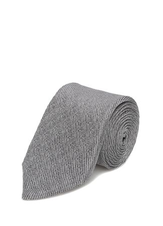 Pal Zileri Erkek Gri Dokulu Keten Kravat EU