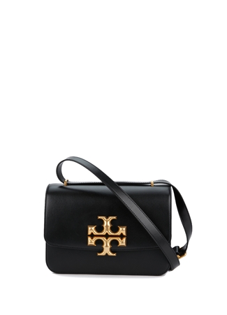 Tory Burch Kadın Siyah Logo Deyaylı Deri Çanta EU Tory Burch Kadın Siyah Logo Deyaylı Deri Çanta EU