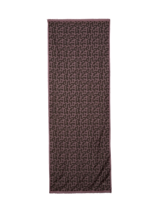 Pal Zileri Erkek Kahverengi Geometrik Desenli Atkı EU