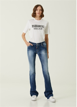 Dsquared2 Kadın Medium Sandy Flare Mavi Jean Pantolon Lacivert 38 IT Dsquared2 Kadın Medium Sandy Flare Mavi Jean Pantolon Lacivert 38 IT