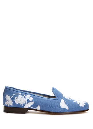 Stubbs&wootton Kadın Mavi Çiçek Desenli Loafer 36 Eu Stubbs&wootton Kadın Mavi Çiçek Desenli Loafer 36 Eu