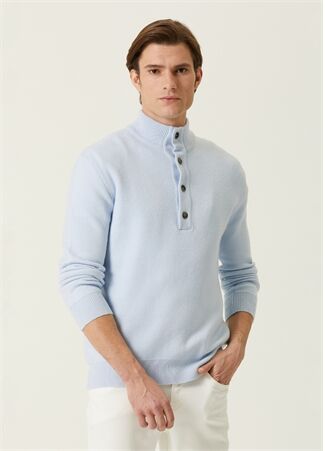 Network Erkek Slim Fit Mavi Kazak XS EU