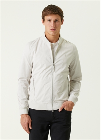 Allsaints Erkek Bassett Gri Dik Yaka Bomber Mont S EU