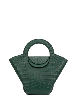 Bottega Veneta Kadın Doll Yeşil Dokulu Deri Omuz Çantası EU Bottega Veneta Kadın Doll Yeşil Dokulu Deri Omuz Çantası EU