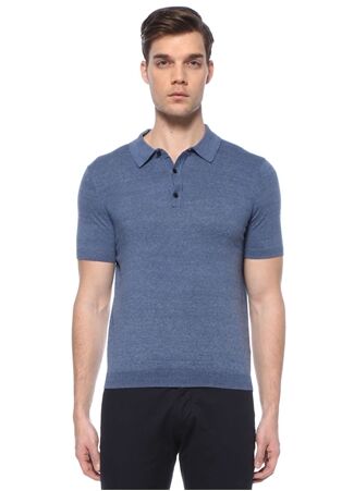 Palzileri Lab Erkek Mavi Polo Yaka T-shirt 48 IT